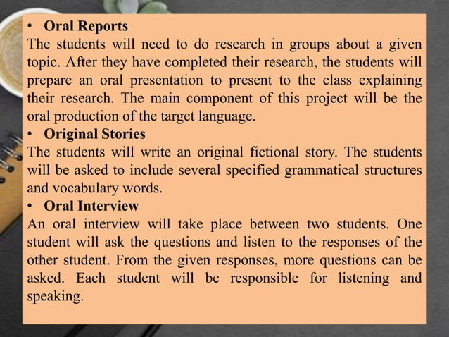 ASSESSMENT: DISCRETE POINT TEST, INTEGRATIVE TESTING, PERFORMANCE-BASED ...