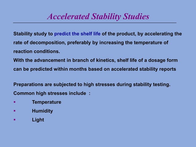 Stability studies | PPT