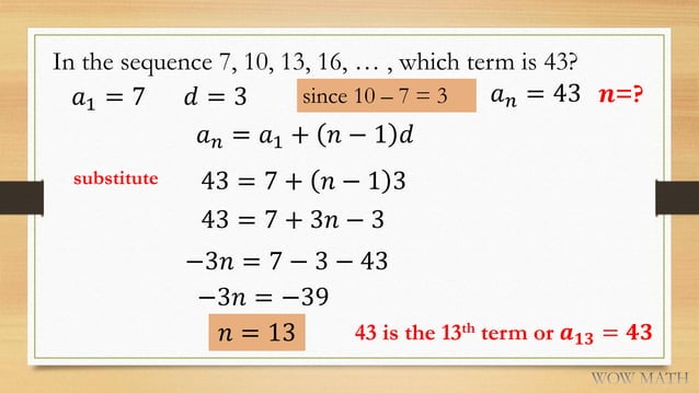 Arithmetic Sequence | PPT