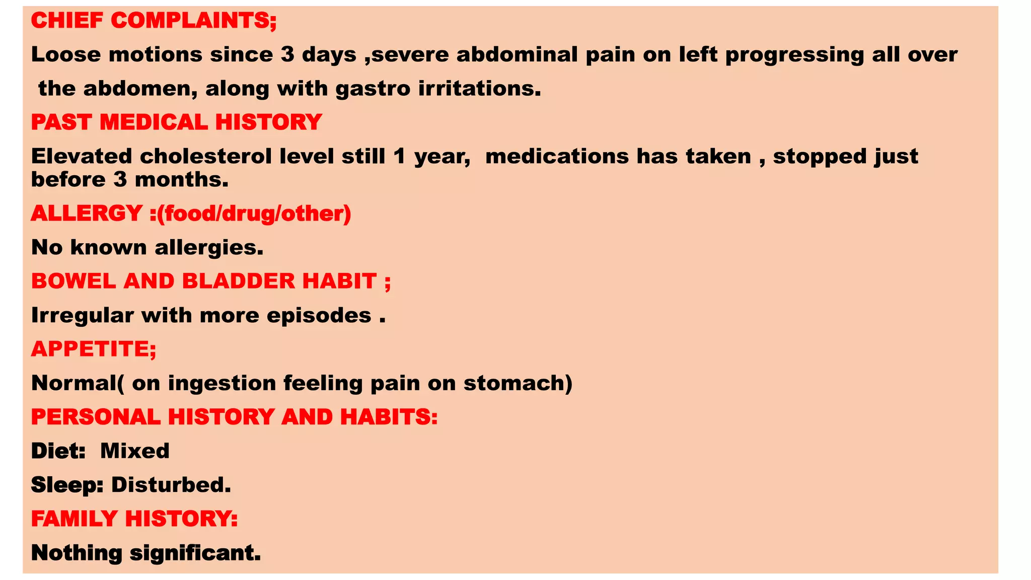 a case study on gastroenteritis | PPTX