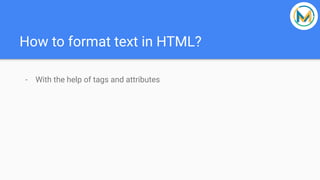 HTML Text Formatting | PPT