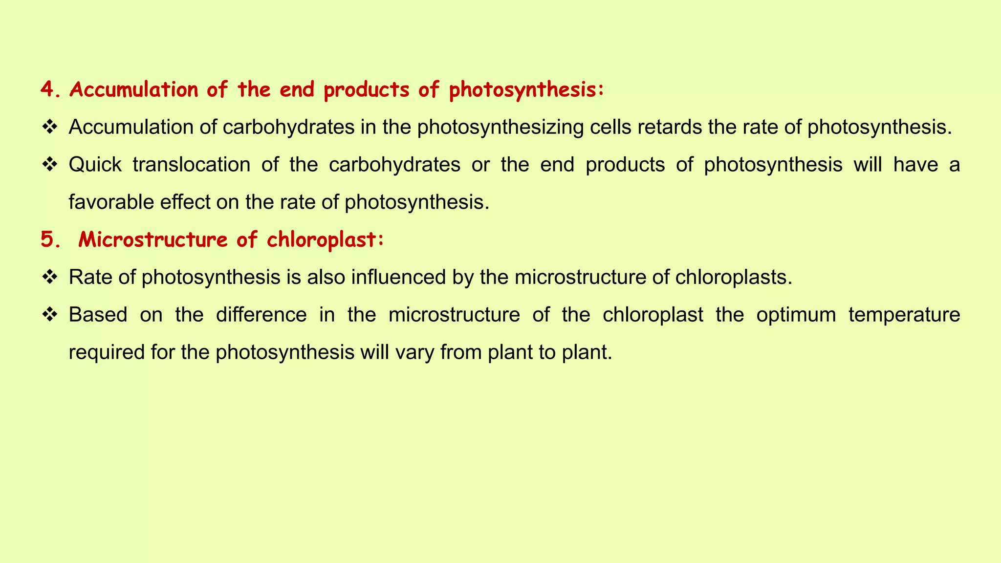 Factors affecting photosynthesis | PPT