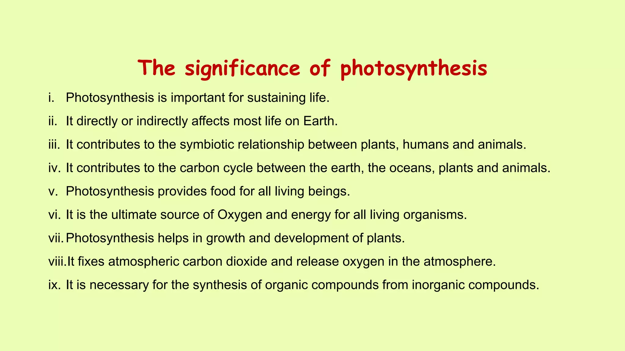 Factors affecting photosynthesis | PPTX