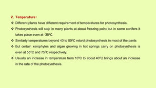 Factors affecting photosynthesis | PPTX