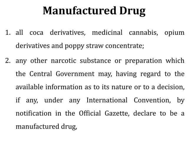 Narcotic Drugs and Psychotropic Substances Act, 1985 | PDF