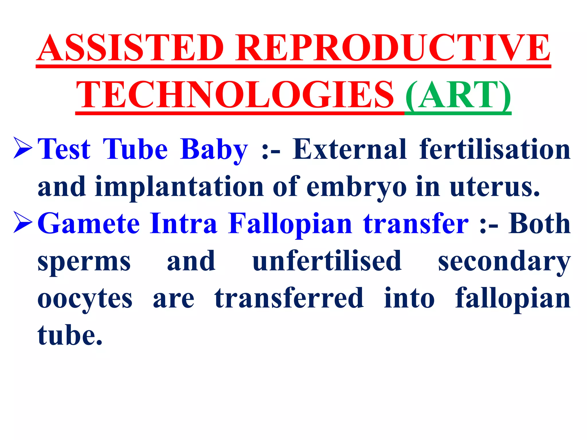 Art Assisted Reproductive Techniques Ppt Free Download