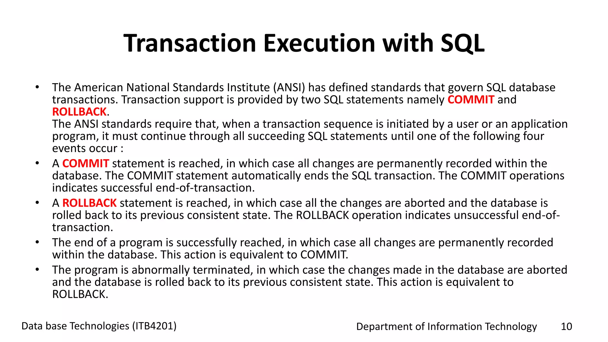 Introduction to transaction management | PPTX