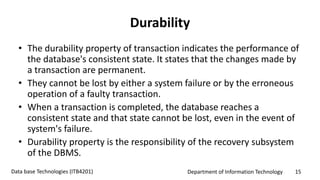 Introduction to transaction management | PPTX
