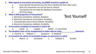 Introduction to transaction management | PPTX