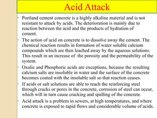 Deterioration of Concrete By Chemical Causes | PPTX