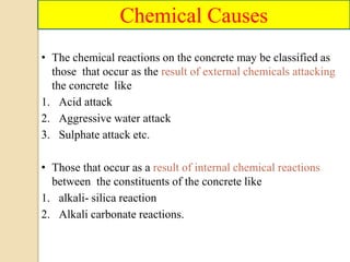 Deterioration of Concrete By Chemical Causes | PPTX