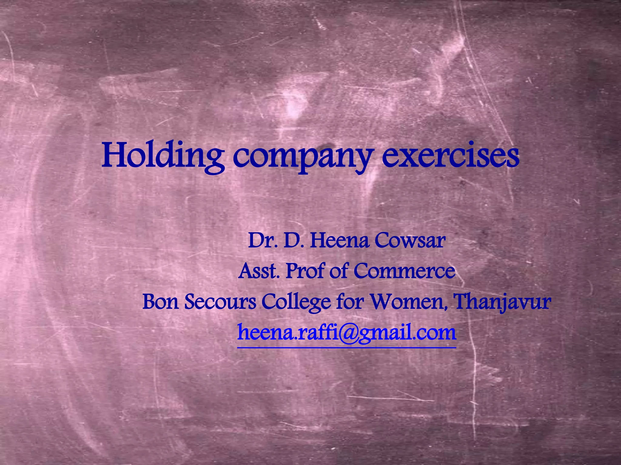 Holding company | PPTX