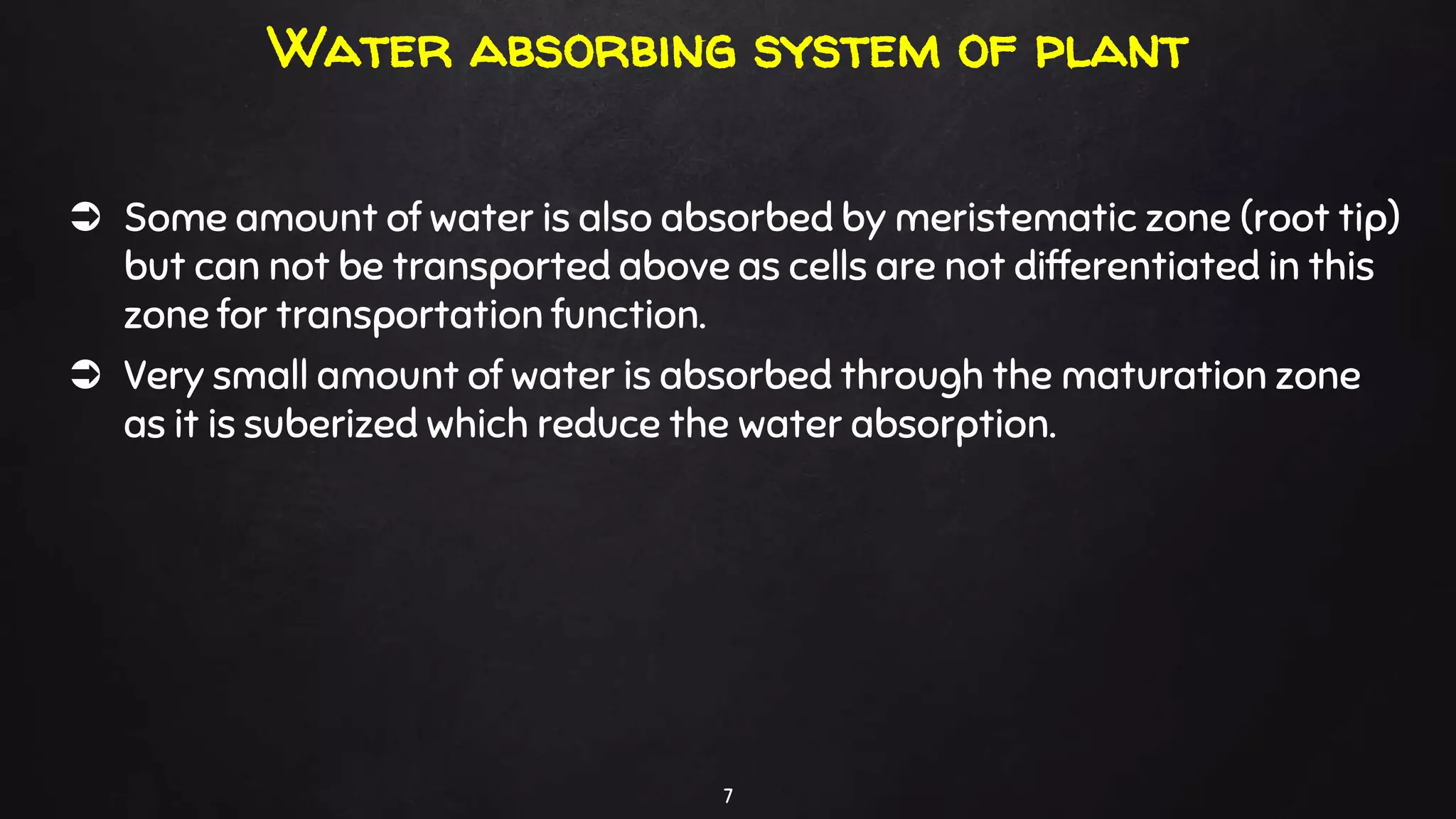 Absorption of water | PPTX
