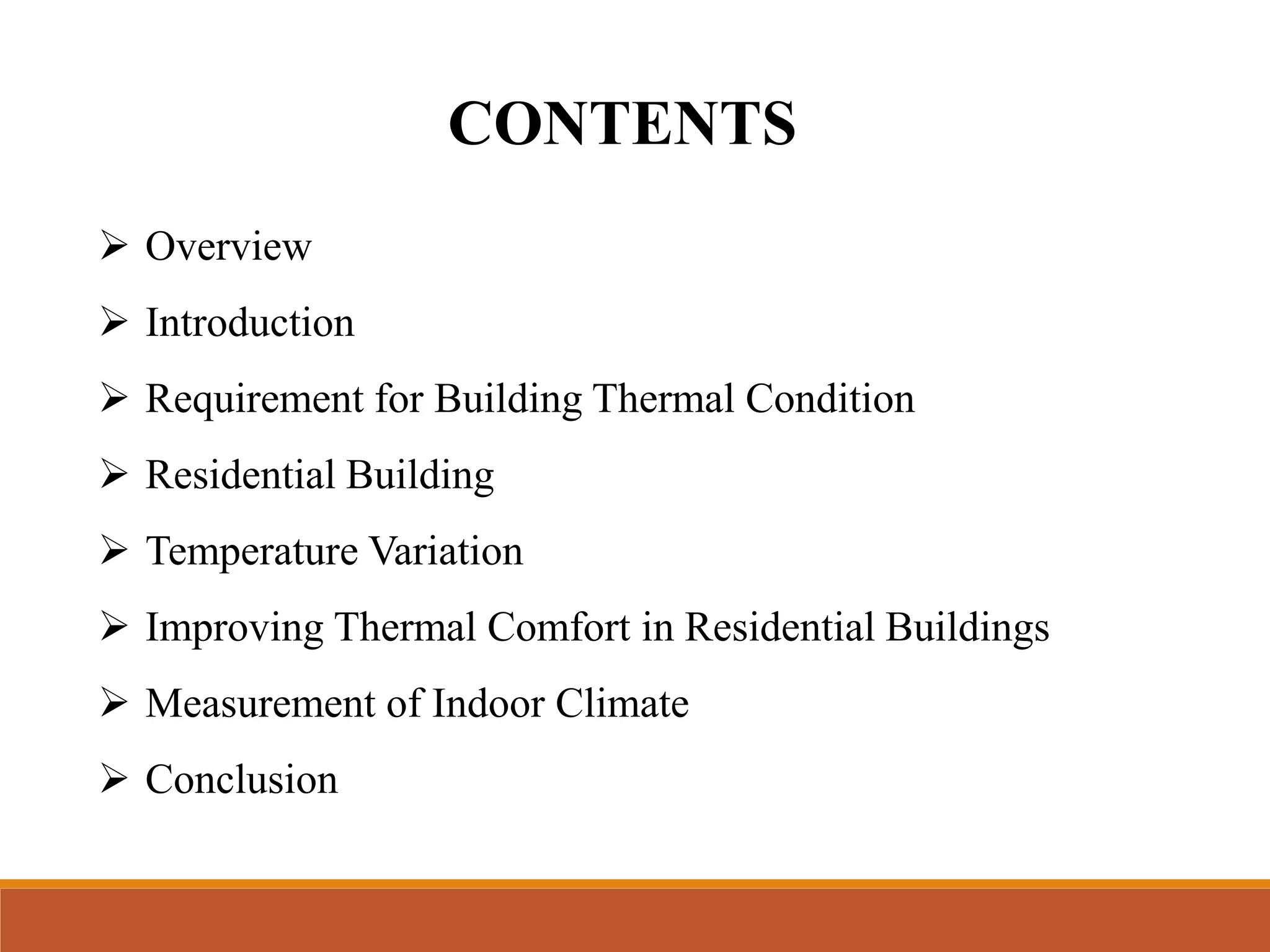 Thermal Comfort in Residential Building | PPT