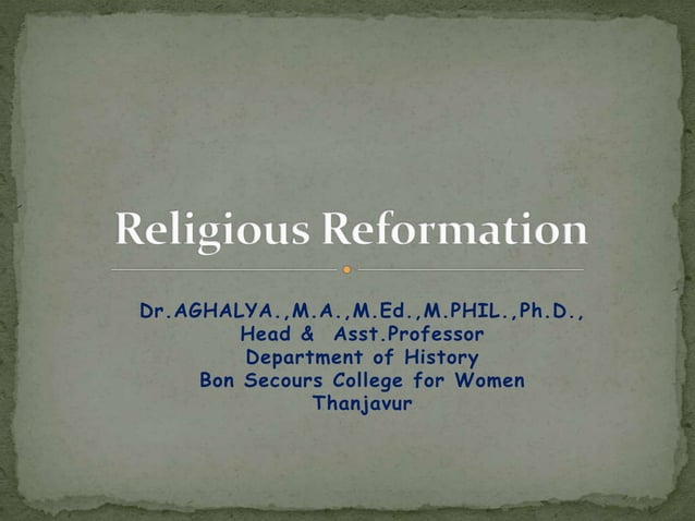 4. religious reformation | PPTX