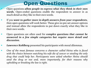 Questionnaire - Research Method | PPTX | Educational Assessment | Education