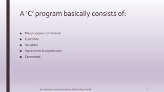 Program structure of c | PPT