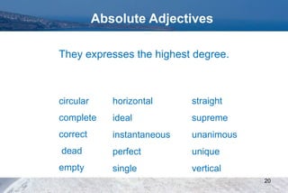 Functional English 07. Adjective and Its Types (Code. 0062) | PPT