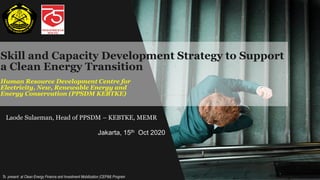 Laode Sulaeman, MEMR - Skill and Capacity Development Strategy to ...