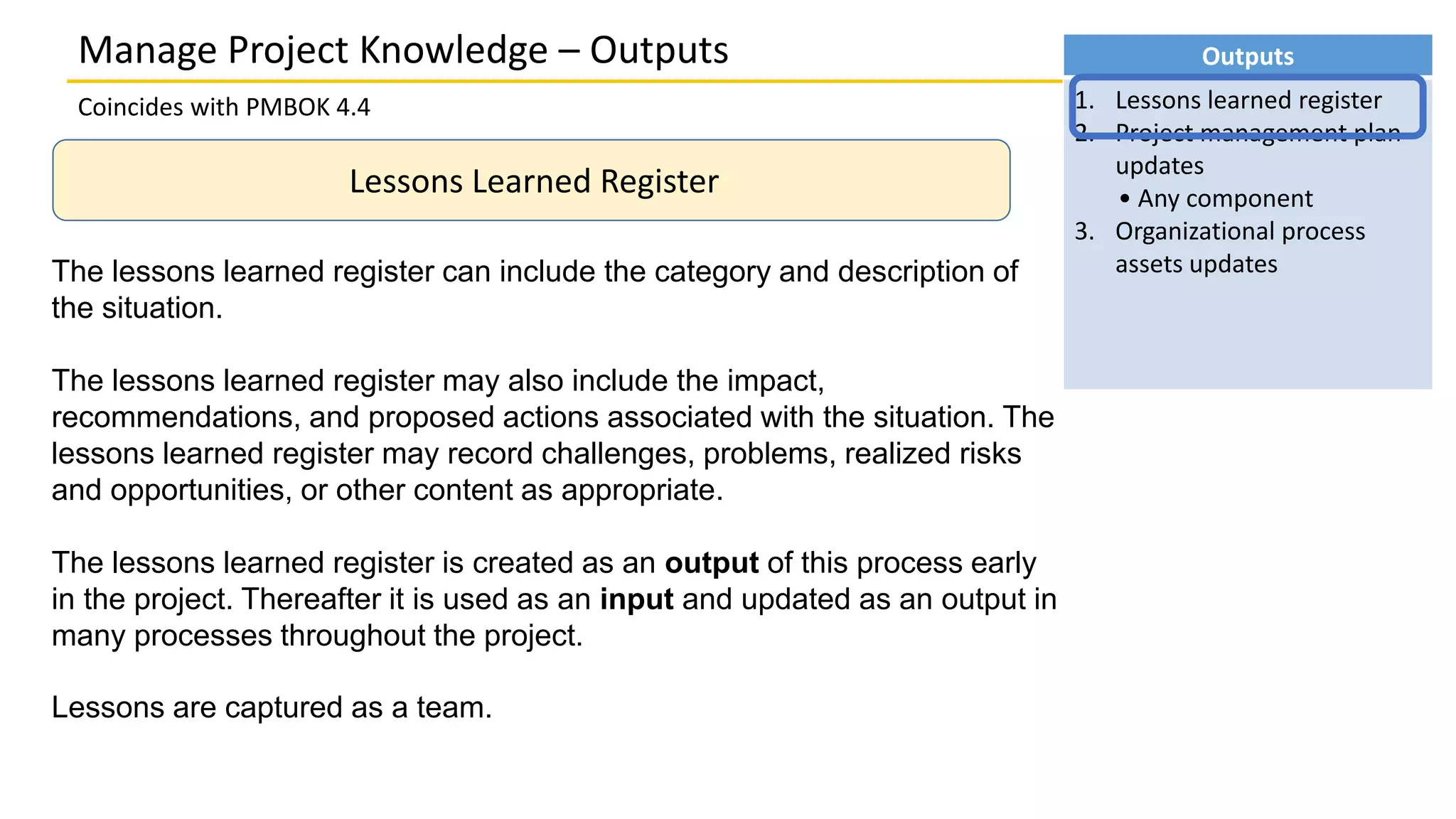 4.4 Manage Project Knowledge | PPT | Free Download