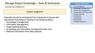 4.4 Manage Project Knowledge | PPT | Free Download