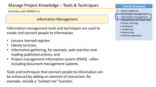 4.4 Manage Project Knowledge | PPT | Free Download