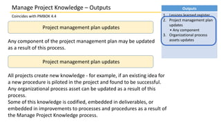 4.4 Manage Project Knowledge | PPT
