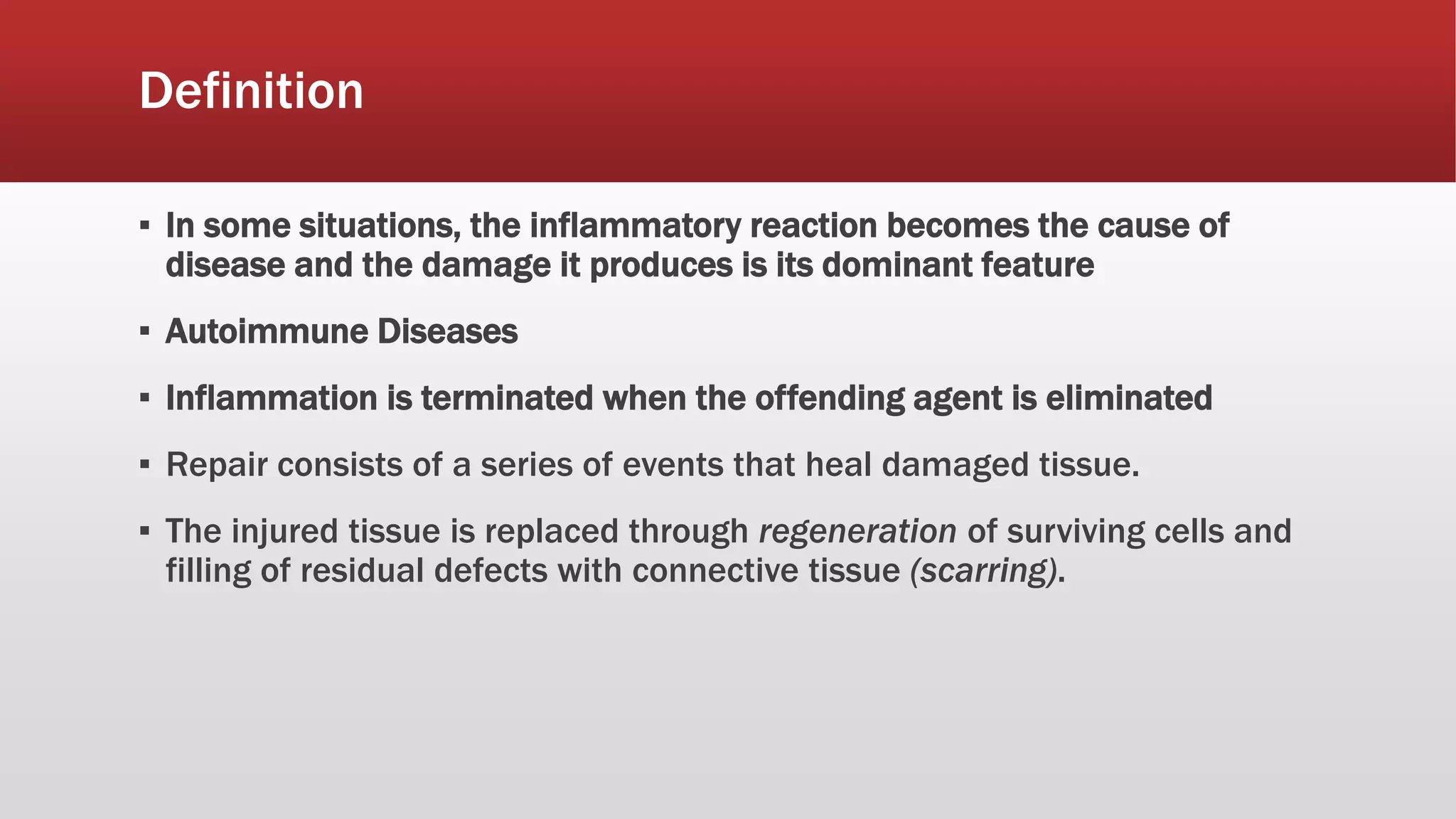 Basic Features of Inflammation and Repair | PPTX