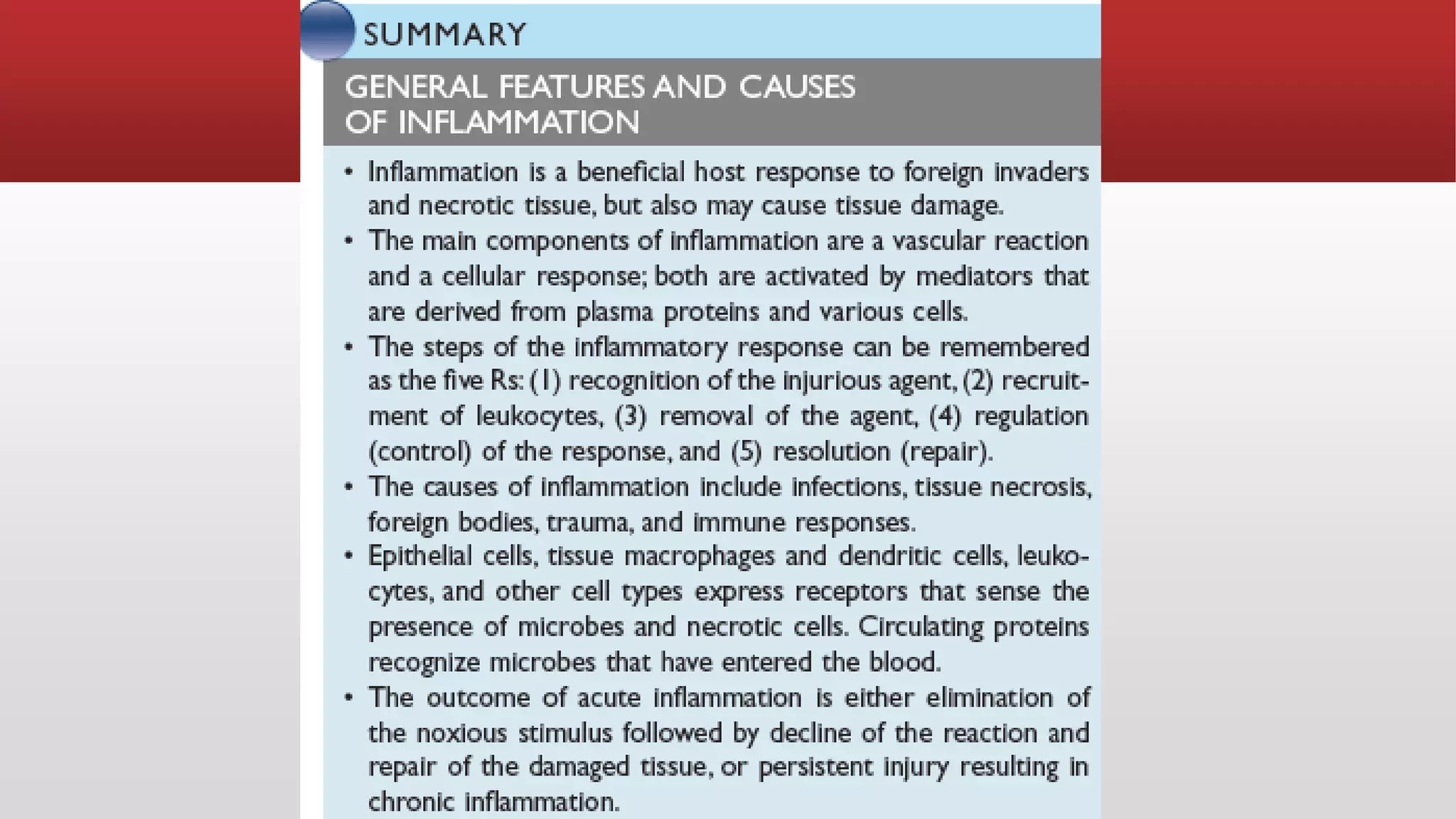 Basic Features of Inflammation and Repair | PPT