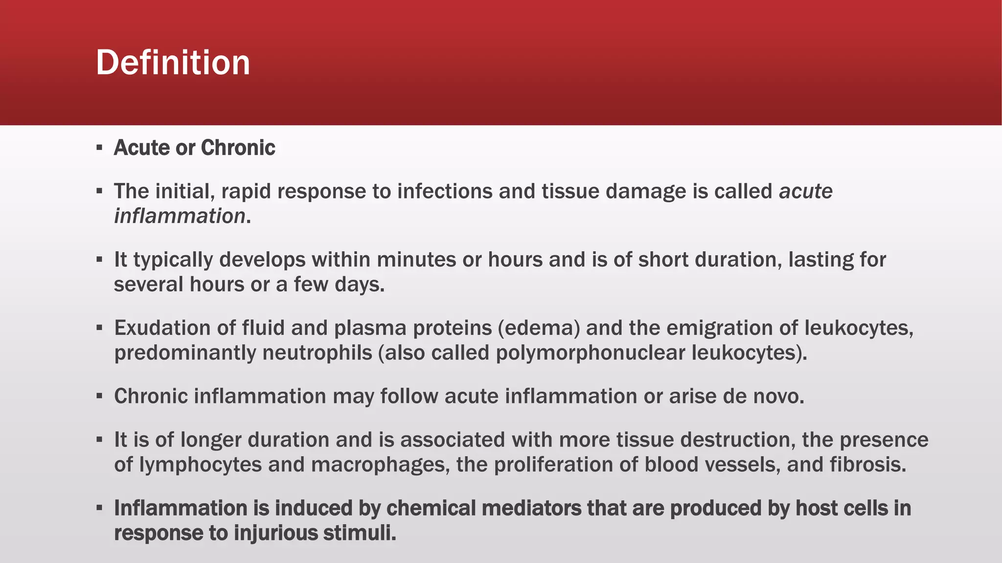 Basic Features of Inflammation and Repair | PPTX