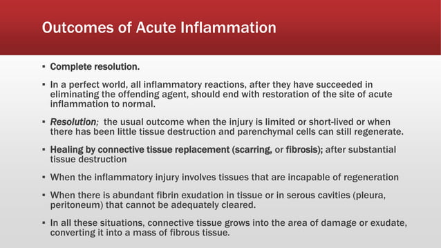 Basic Features of Inflammation and Repair | PPT