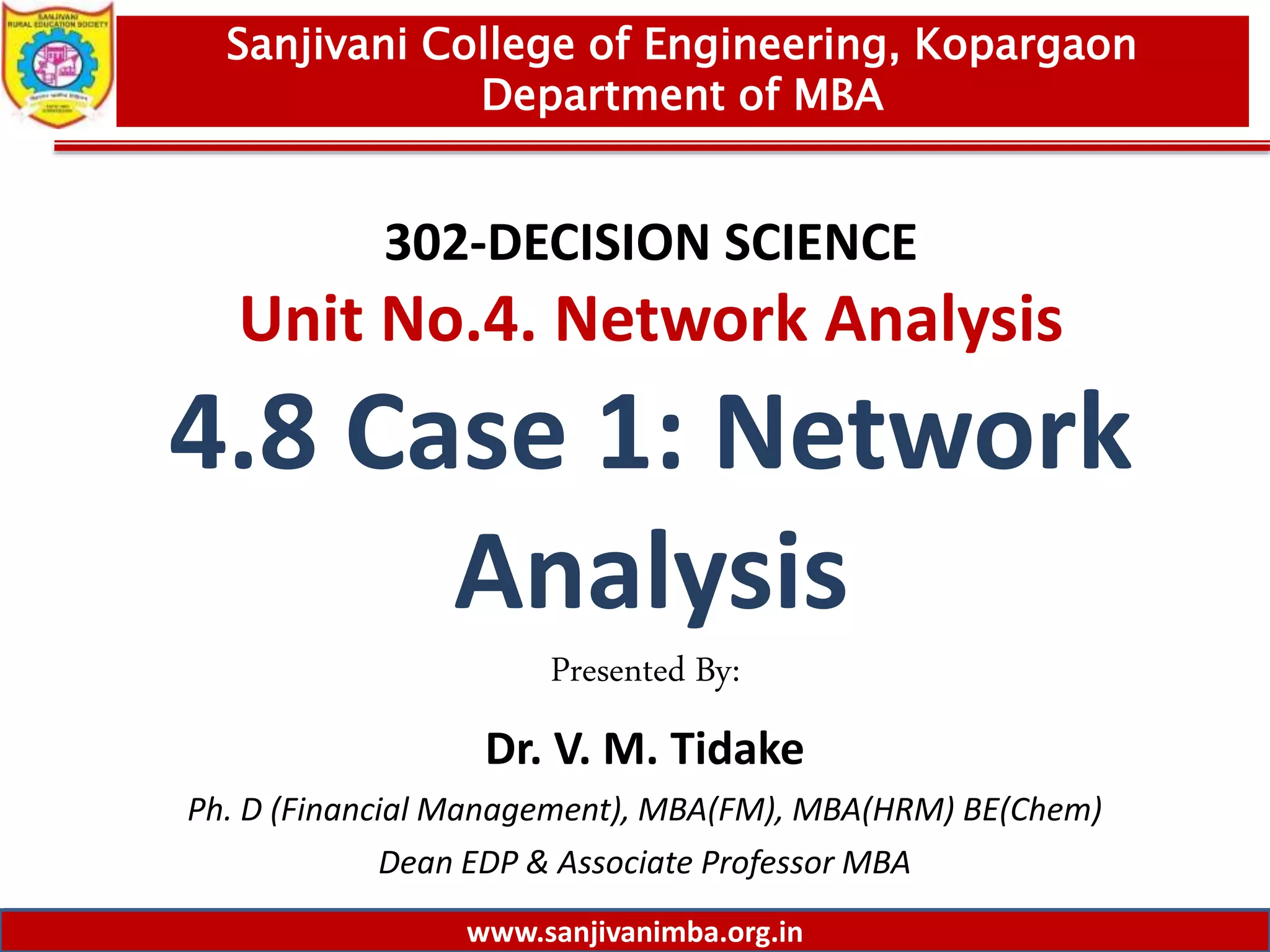 4.8 case 1 on network analysis | PPT
