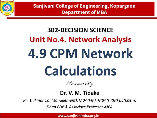 4.9 cpm network calculations | PDF