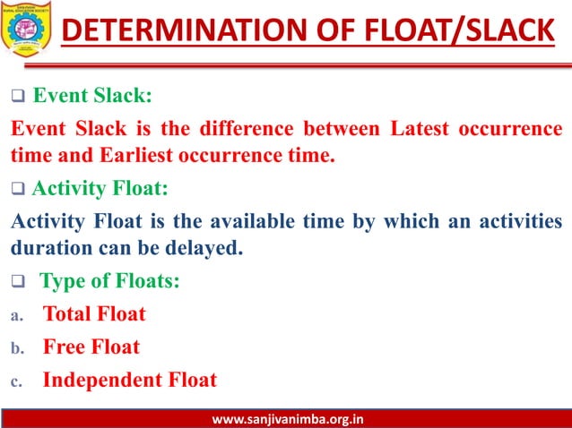 4.10 determination of float & slack in cpm network calculations | PPTX ...