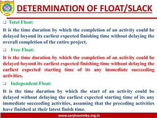 4.10 determination of float & slack in cpm network calculations | PPTX