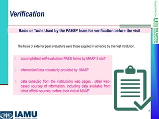 The IAMU-PAESP Project Implementation Benefits : The MAAP Experience | PDF