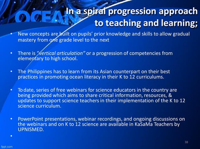 The Current K to 12 Ocean Literacy in the Philippines Thru Science ...