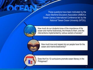 The Current K to 12 Ocean Literacy in the Philippines Thru Science ...
