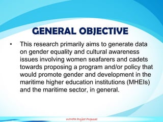 Women in Maritime Philippines: Developing Program and Policies For ...