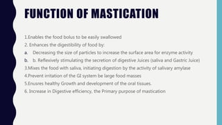 Mastication, orientatory lines and dental xray | PPTX