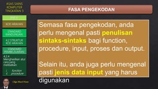 4.2.4 menulis aturcara yang melibatkan function dan procedure | PPTX