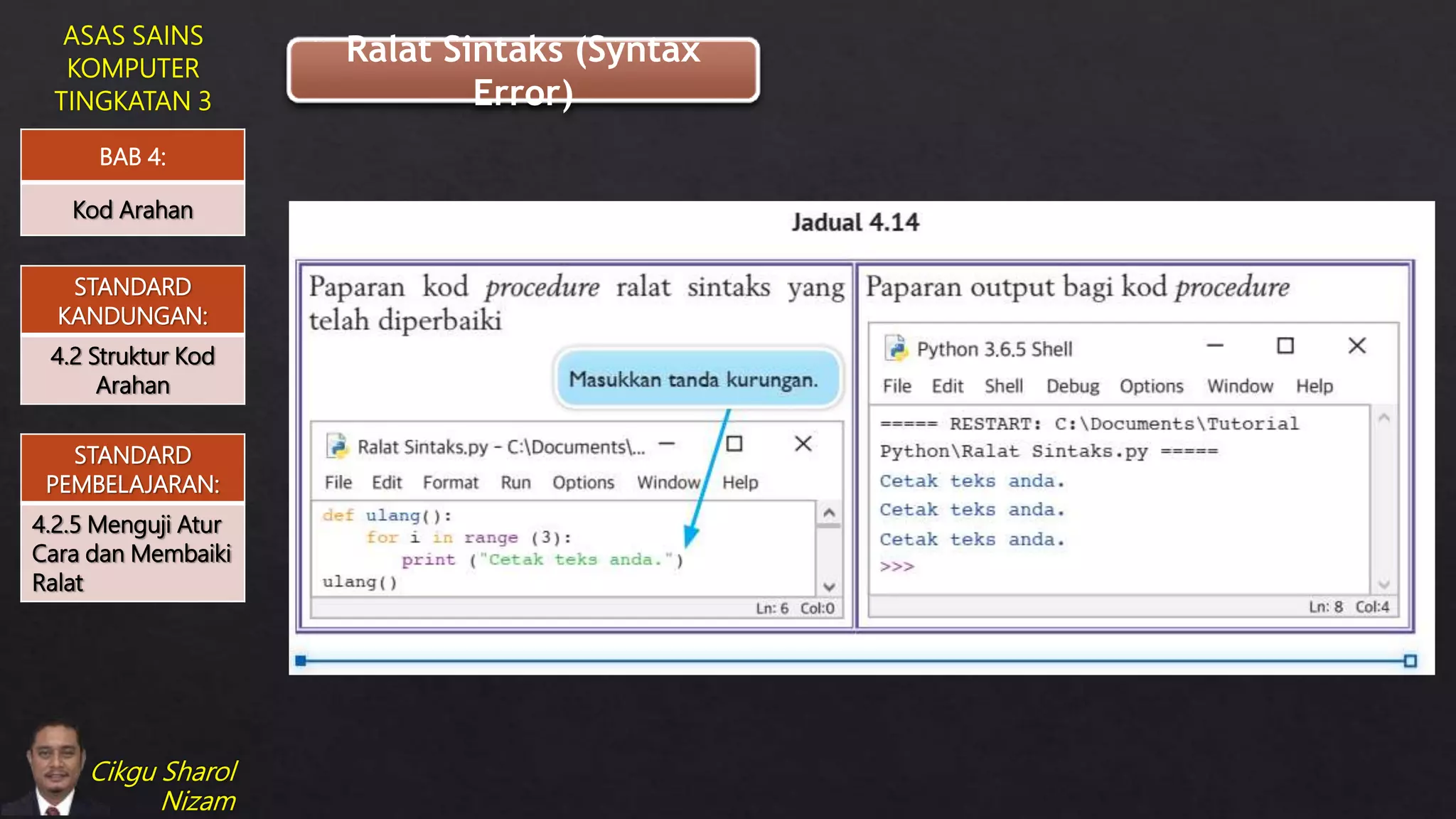 4.2.5 menguji atur cara dan membaiki ralat part1 | PPTX