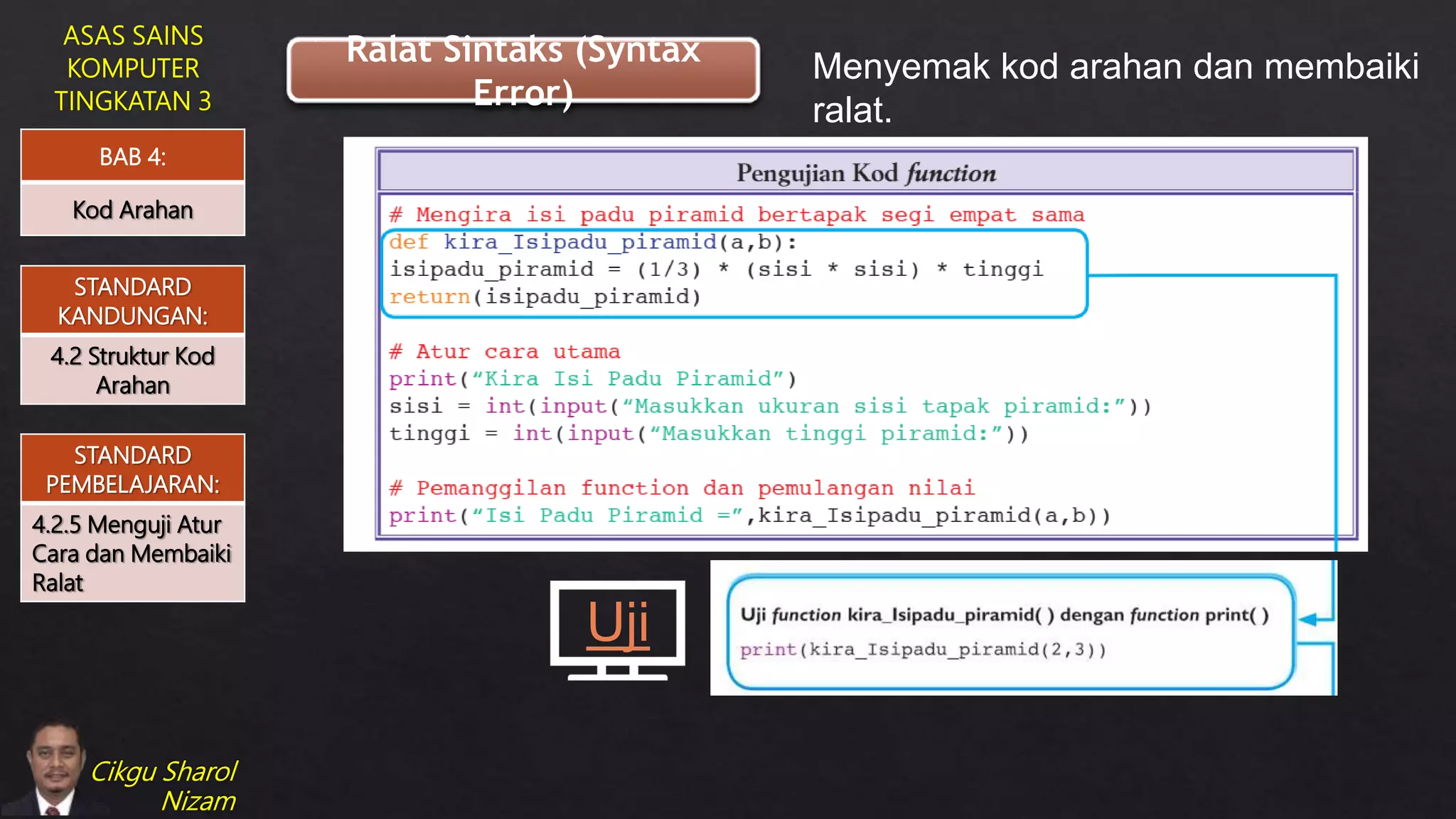 4.2.5 menguji atur cara dan membaiki ralat part1 | PPTX
