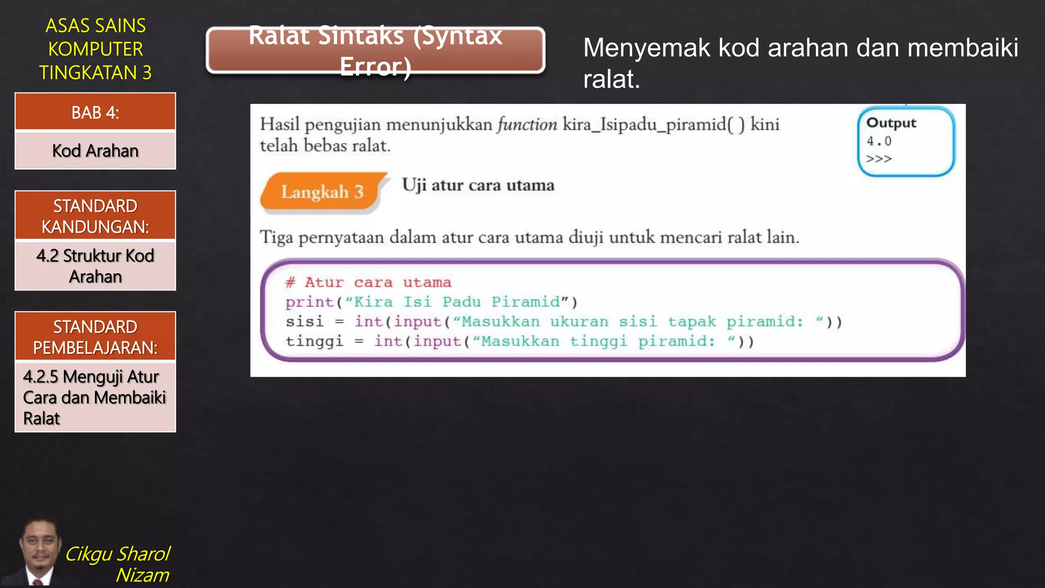4.2.5 menguji atur cara dan membaiki ralat part1 | PPTX