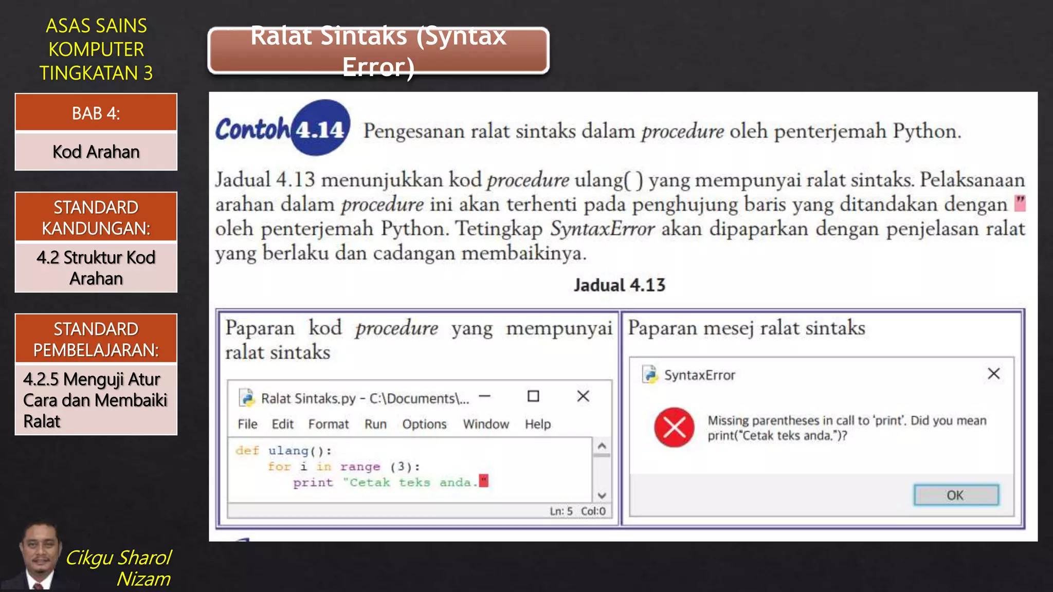 4.2.5 menguji atur cara dan membaiki ralat part1 | PPTX