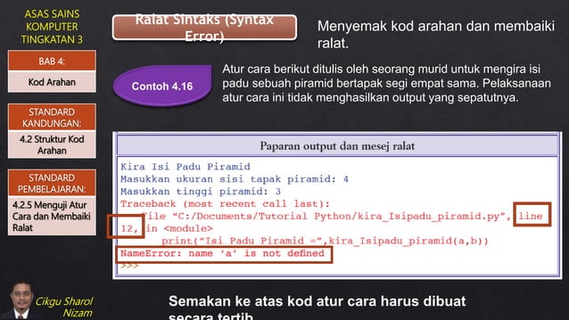4.2.5 menguji atur cara dan membaiki ralat part1 | PPTX