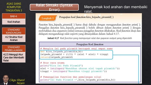 4.2.5 menguji atur cara dan membaiki ralat part1 | PPTX