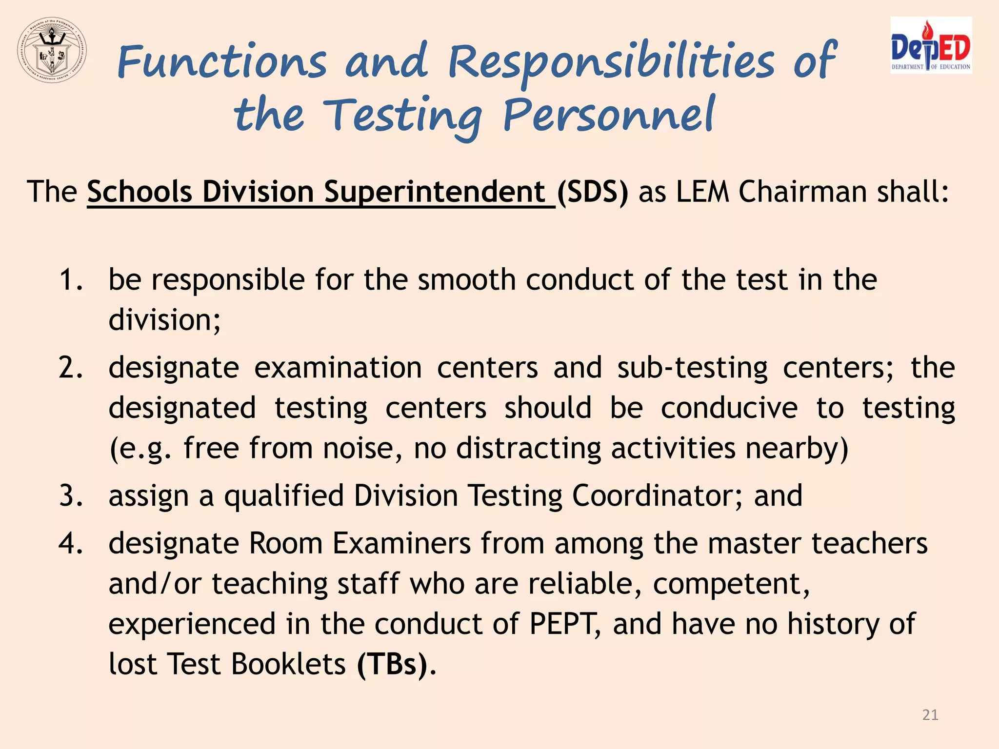 4 2016 pept guidelines - philippine educational placement test | PPTX