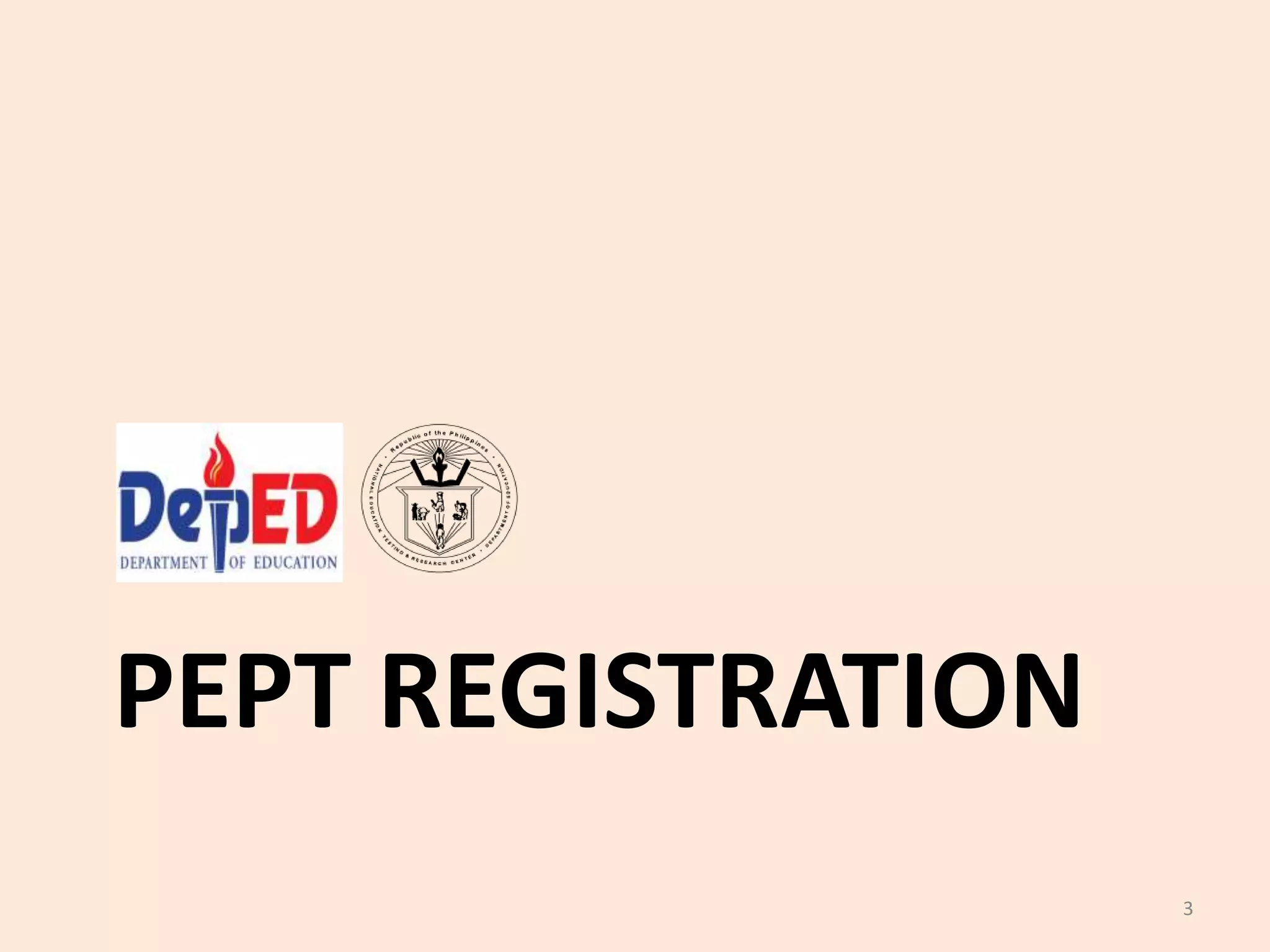 4 2016 pept guidelines - philippine educational placement test | PPTX