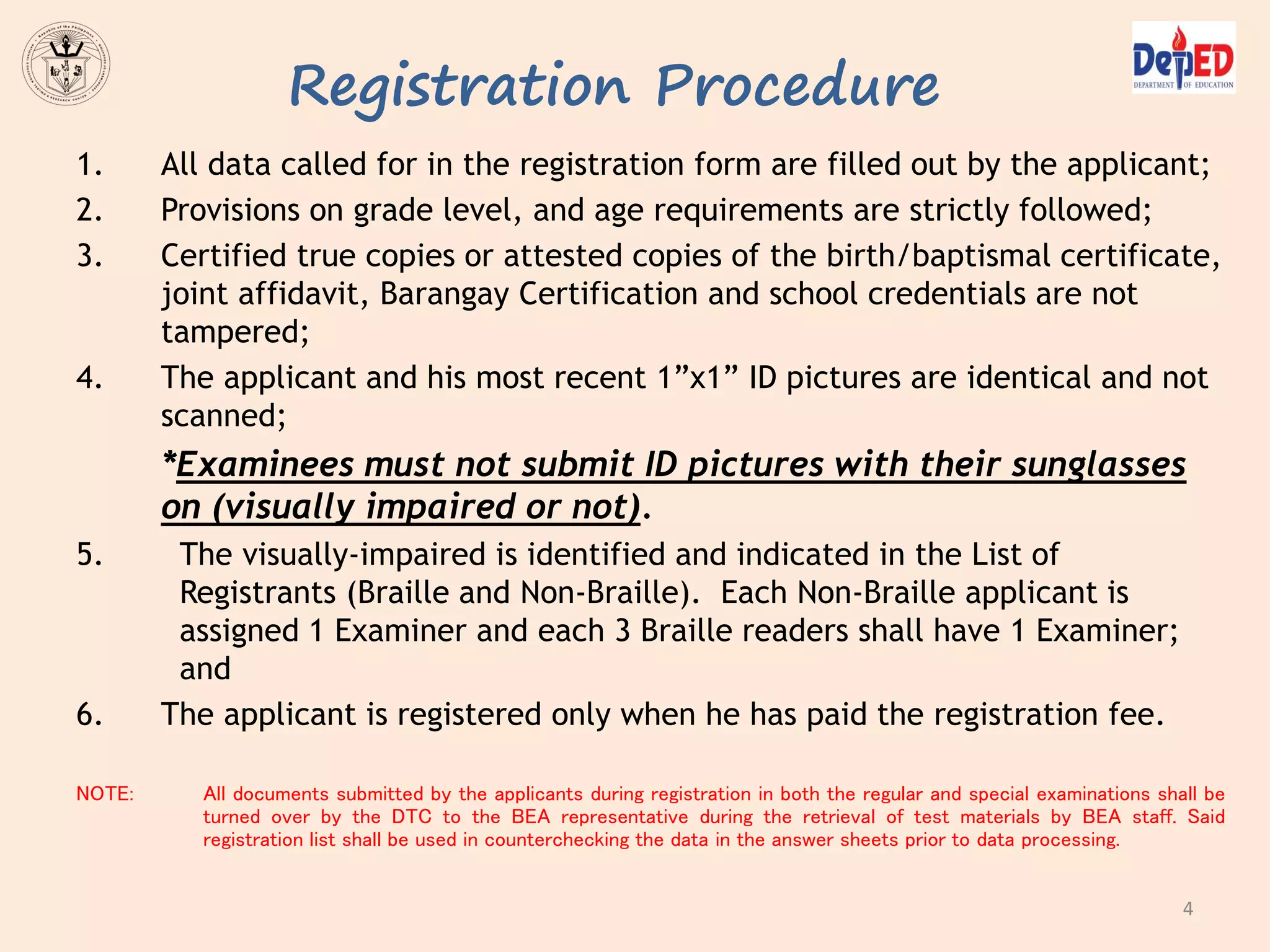 4 2016 pept guidelines - philippine educational placement test | PPTX
